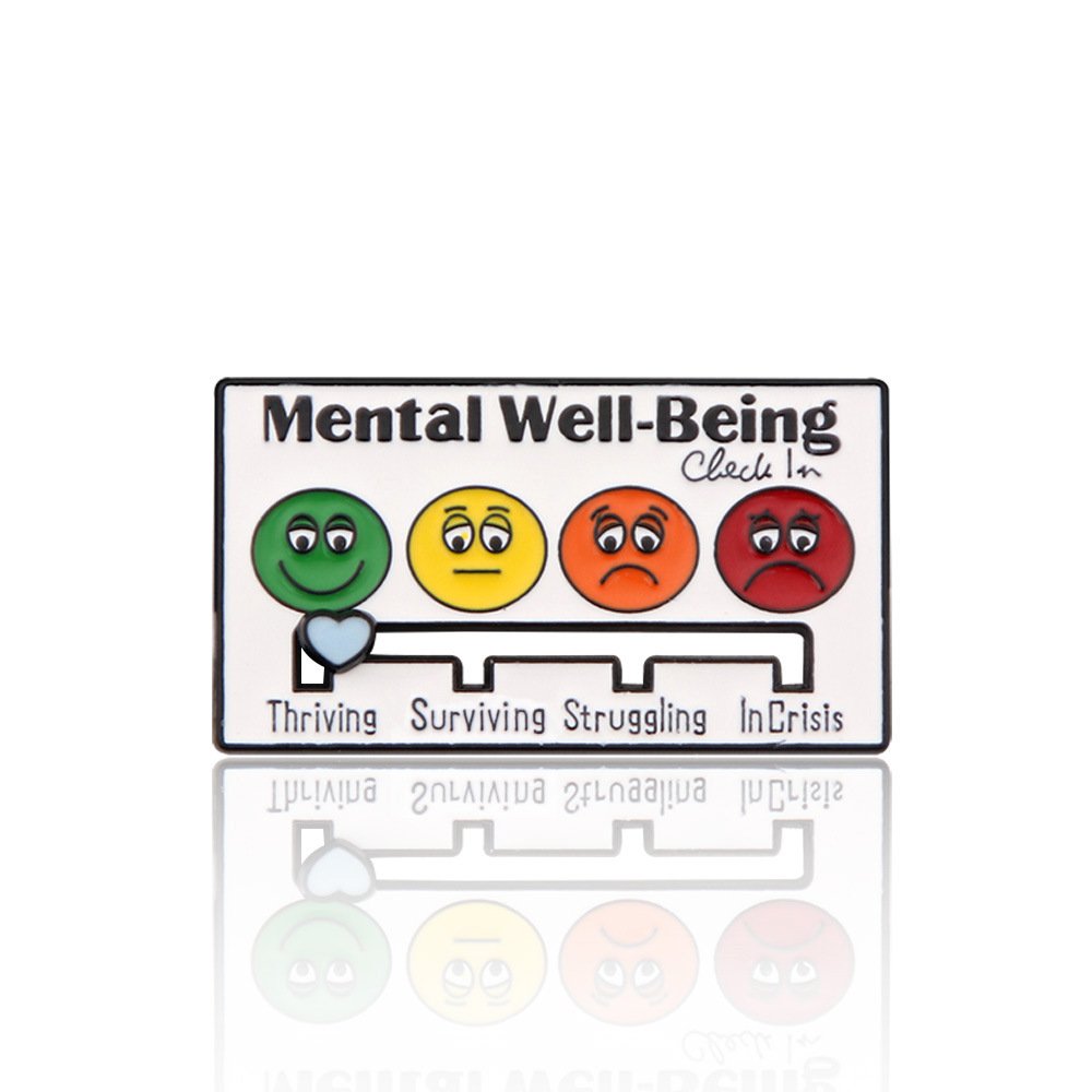 Mental Well-Being Check In Enamel Pin - 8 Lucky Forests